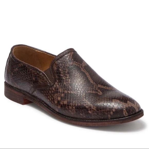 Trask | Shoes | Trask Ali Brown Snake Embossed Slip On Loafers 75 ...